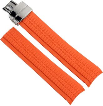 Generic QTYQWC Weiches Gummi-Uhrenarmband Aquanaut, passend für Patek Philippe Silikon 5164A 5167A 5168A, 21 mm, Uhrenarmband mit Faltschließe