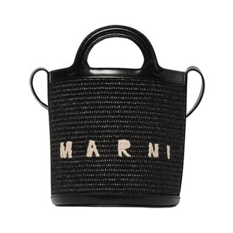 Marni Raffia Bucket Bag - - Bags - Damen - Schwarzk - ONE SIZE