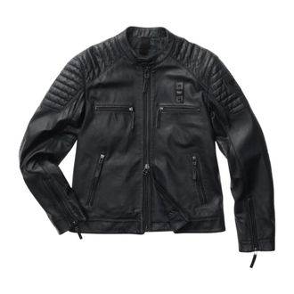 Blauer Homme, Vestes, Noir, Taille: L Crossland Leather Jacket