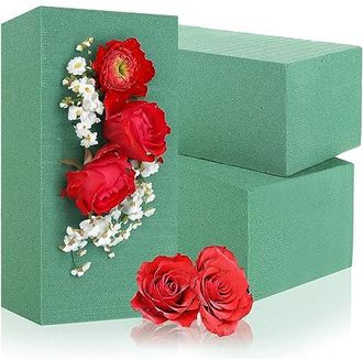 Com-Four 3X Masses de bouchage pour Les compositions Florales - Mousse pour Les Fleurs fra&icirc;ches pour Le Mariage et lanniversaire