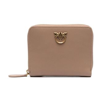 Pinko Logoplaque Leder Portemonnaie - - Accessories - Damen - Braun - ONE SIZE