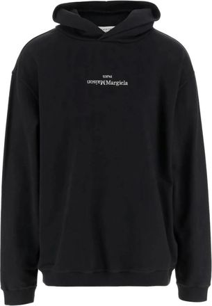 Maison Margiela Homme, Sweatshirts et sweats &agrave; capuche, Noir, Taille: XL Upside Down Logo SweaT-shirt