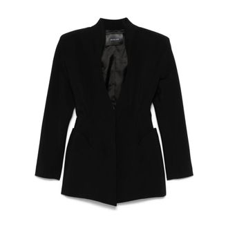 MUGLER Oversized Wollmischungsjacke - - Jackets - Damen - Schwarzk - M