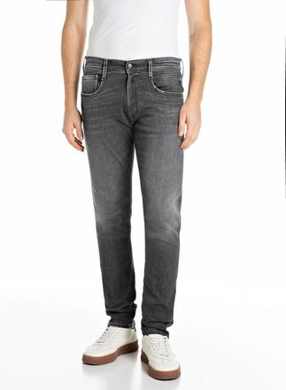 Replay Slim-fit-Jeans REPLAY Anbass Superstretch, Herren, Gr. 31, L&auml;nge 34, medium grau c096, Denim/Jeans, Obermaterial: 99% Baumwolle, 1% Elasthan, slim fit