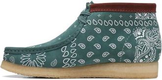 Clarks Mens Originals Icon Wallabee Boot Green Paisley 26168803