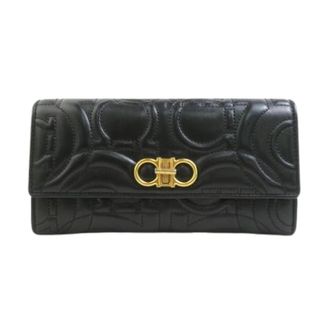 Ferragamo Portefeuille long (bi-pli) Pre-owned - Femme - Pre-owned - Noir - Taille: ONE Size