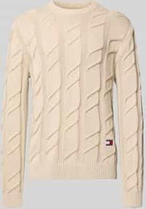 Tommy Jeans Regular Fit Strickpullover aus reiner Baumwolle