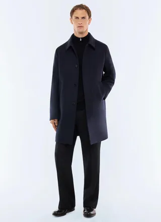Fursac Manteau en drap de laine et cachemire - Taille XXL - Homme