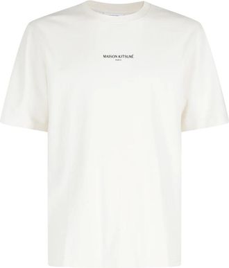 Maison Kitsun&eacute; Homme, Tops, Blanc, Taille: S Paris Comfort Tee-Shirt