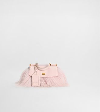 Dolce & Gabbana Mini My Sicily Handbag In Long-hair Goat Fur And Plong&eacute; Calfskin - Frau Handtaschen Multicolor Onesize