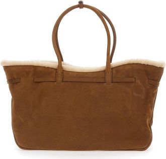 Margesherwood Shearling-Lined Cow Leather Shoulder Bag - Beige