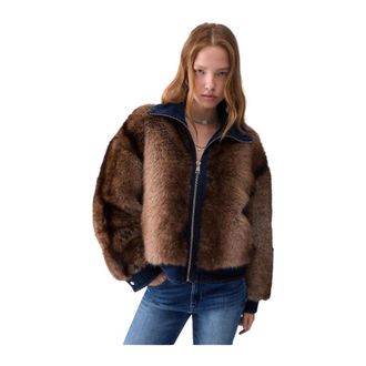 Liu Jo Femme, Vestes, Brun, Taille: 40 FR Giubbino Denim Soft
