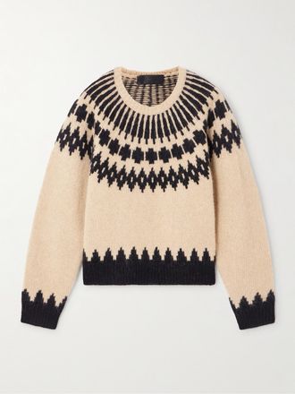 Nili Lotan Alena Pullover Mit Fair-isle-muster - Braun