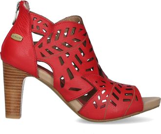 Laura Vita Damen ALCBANEO 048 Peeptoe Sandalen, Rot (Wine Wine)