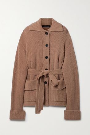 Proenza Schouler Cardigan En Mailles Côtelées À Ceinture Lofty - Marron