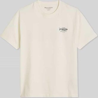 Marc O'Polo Loose Fit T-Shirt aus reiner Baumwolle mit R&uuml;cken-Motiv-Print