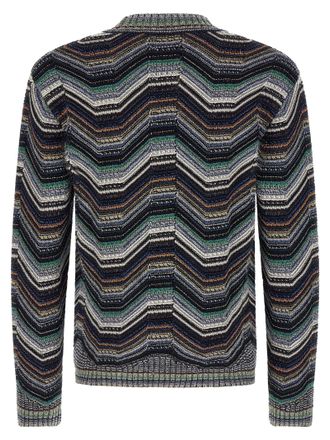 Missoni Zigzag-Knit Cardigan - charcoal