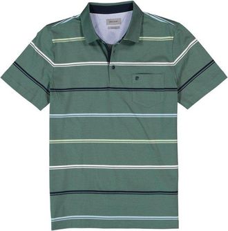 Pierre Cardin Herren Polo-Shirt grün gestreift