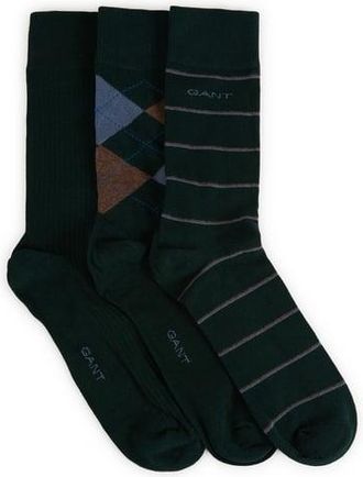 GANT Lot de 3 paires de chaussettes en coton m&eacute;lang&eacute;