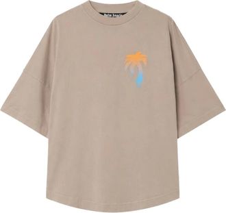 Palm Angels Homme, Tops, Beige, Taille: XS I Love PA Over Tee