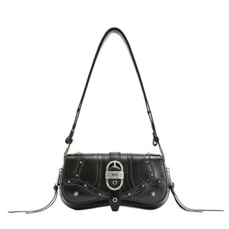 JW PEI Damen Joy Schultertasche - Crushed Schwarz