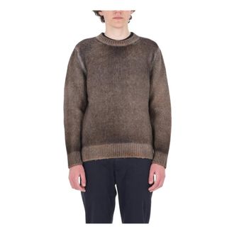 Avant Toi Brushed Rundhals-Pullover - - Knitwear - Herren - Braun - M