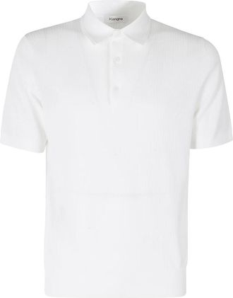 KANGRA Homme, Tops, Blanc, Taille: L Polo Maglia MM Microtreccia