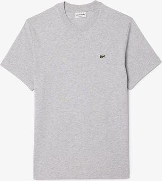 Lacoste T-Shirt aus Baumwolle mit Logo-Aufn&auml;her, Classic Fit in