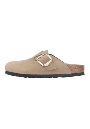 Birkenstock Boston Big Buckle Beige Damen Hausschuhe, beige, 41 EU