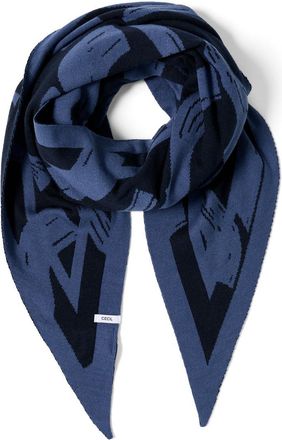 Cecil Gemustertes Dreieckstuch universal blue A