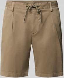 Profuomo Straight Fit Shorts mit Bundfalten