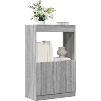 vidaXL Highboard Grau Sonoma-Eiche 63x33x100 cm Holzwerkstoff Vidaxl
