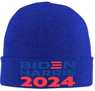 Generic Bonnet en Tricot Biden Harris 2024 Coupe-Vent Beanie Mode Bonnet Hiver pour Course &Agrave; Pied Homme lescalade