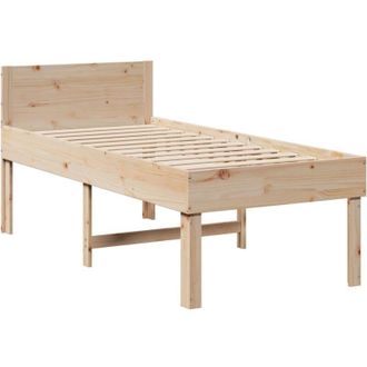 vidaXL Massivholzbett ohne Matratze 75x190 cm Kiefernholz vidaXL