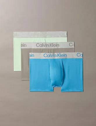 Calvin Klein 3er-pack Boxershorts - Micro Stretch - Rich Purple/dreamscape/slate Turquo - Herren - 4XL