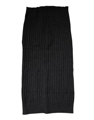 Dolce & Gabbana Mens Black Cashmere Knitted Neck Warmer Foulard Scarf