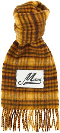 Marni Foulard &agrave; carreaux - Femme - Accessoires - Jaune - Taille: ONE Size