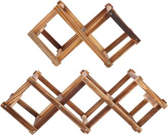 Healifty POPETPOP 2 St&uuml;ck Faltbares Weinregal mit 3 und 5 flaschenhalter Moderner Weinhalter f&uuml;r Haushalt Platzsparender Weinst&auml;nder f&uuml;r Wohnzimmer und K&uuml;che