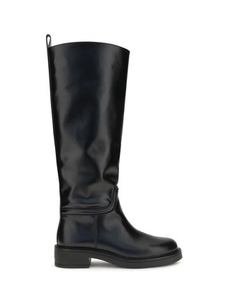 Stuart Weitzman Womens Boots Celia Leather Black