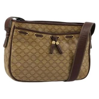 Celine Pre-owned Vintage Macadam Canvas Shoulder Bag - Femme - Pre-owned - Beige - Taille: ONE Size
