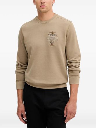 Aeronautica embroidered sweatshirt - Nude