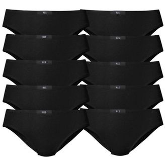 H.I.S Damen Slip (5 St&uuml;ck) (DE/NL/SE/PL, Numerisch, 36, Regular, Regular, 10 x schwarz)