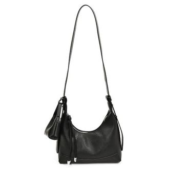 Generic Sac &agrave; bandouli&egrave;re souple en polyur&eacute;thane pour femme - Couleur unie - Pour voyage et usage quotidien, Noir, m