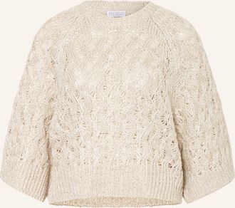 Brunello Cucinelli Brunello Cucinelli Pullover Mit Seide Und Pailletten beige