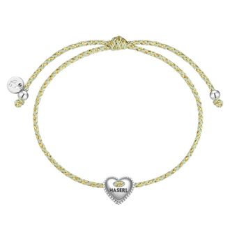 Glanzst&uuml;cke M&uuml;nchen Armband - Sterling Silber Armband Herz HASERL - Gr. ONESIZE - in Silber - f&uuml;r Damen