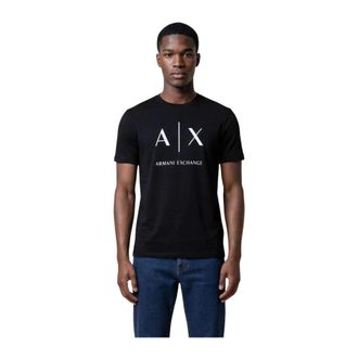 A|X Armani Exchange Homme, Tops, Noir, Taille: XL T-shirt imprim&eacute; &agrave; manches courtes et col rond
