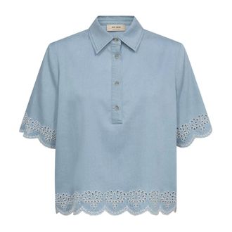 Mos Mosh MOS Mosh, Damen, Blusen & Hemden, Blau, LGr&ouml;&szlig;e