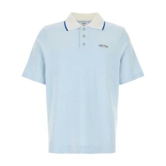 Casablanca Homme, Tops, Bleu, Taille: M Polo &agrave; Manches Courtes en Velours