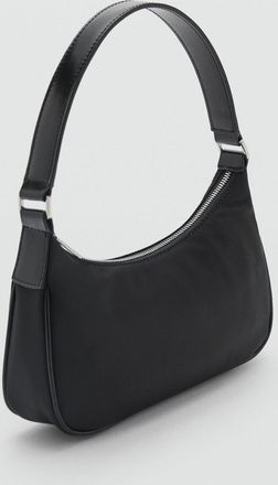 Mango Petit sac porté épaule nylon noir - Femme - Taille unique - MANGO