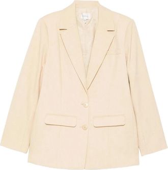 Gestuz Femme, Vestes, Beige, Taille: 36 FR Blazer &agrave; revers crant&eacute;